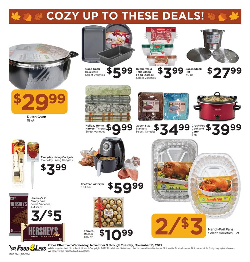 Food 4 Less Weekly Ad Nov 09 – Nov 15, 2022