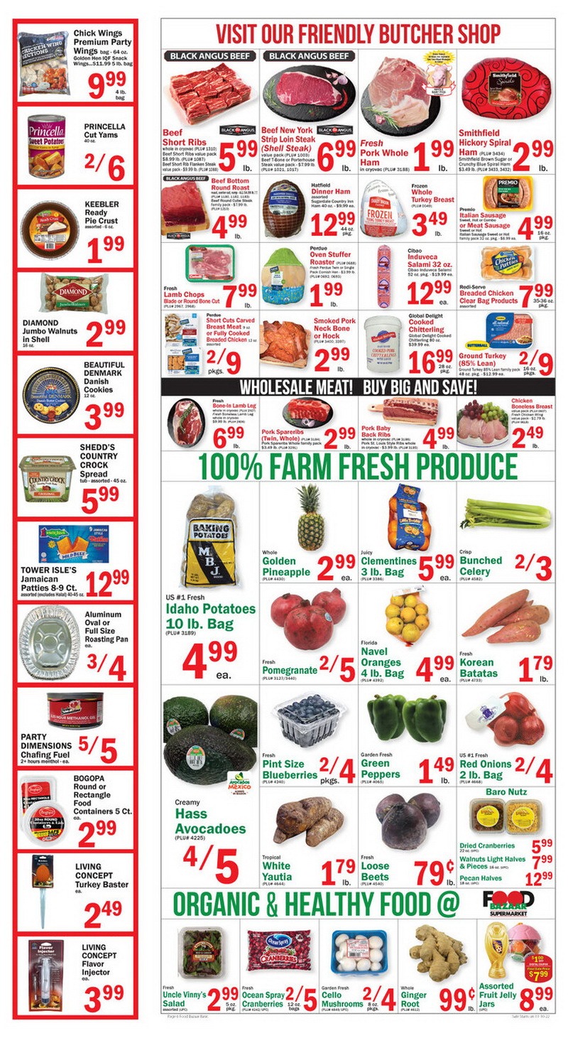 Food Bazaar Weekly Ad Nov 10 – Nov 16, 2022