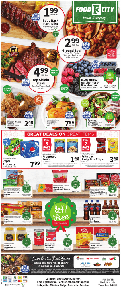 Food City Weekly Ad Nov 30 – Dec 06, 2022