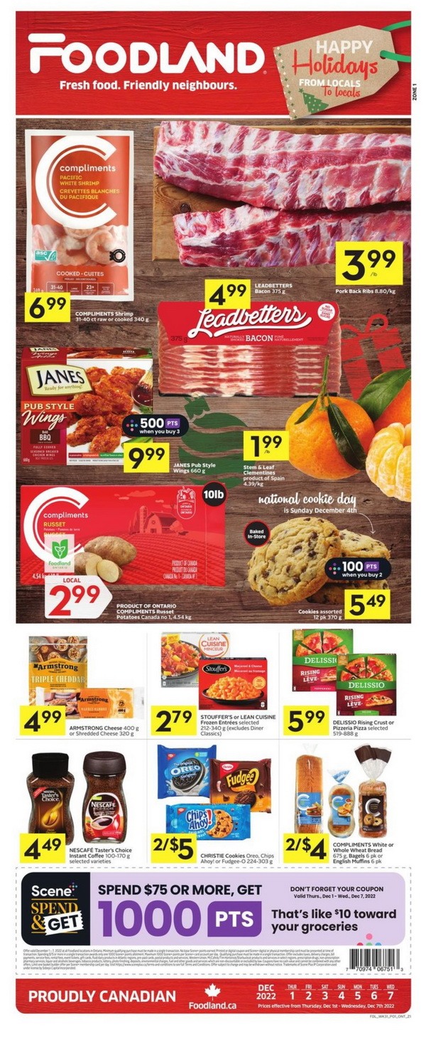 Foodland(Canada) Weekly Ad Dec 01 – Dec 07, 2022