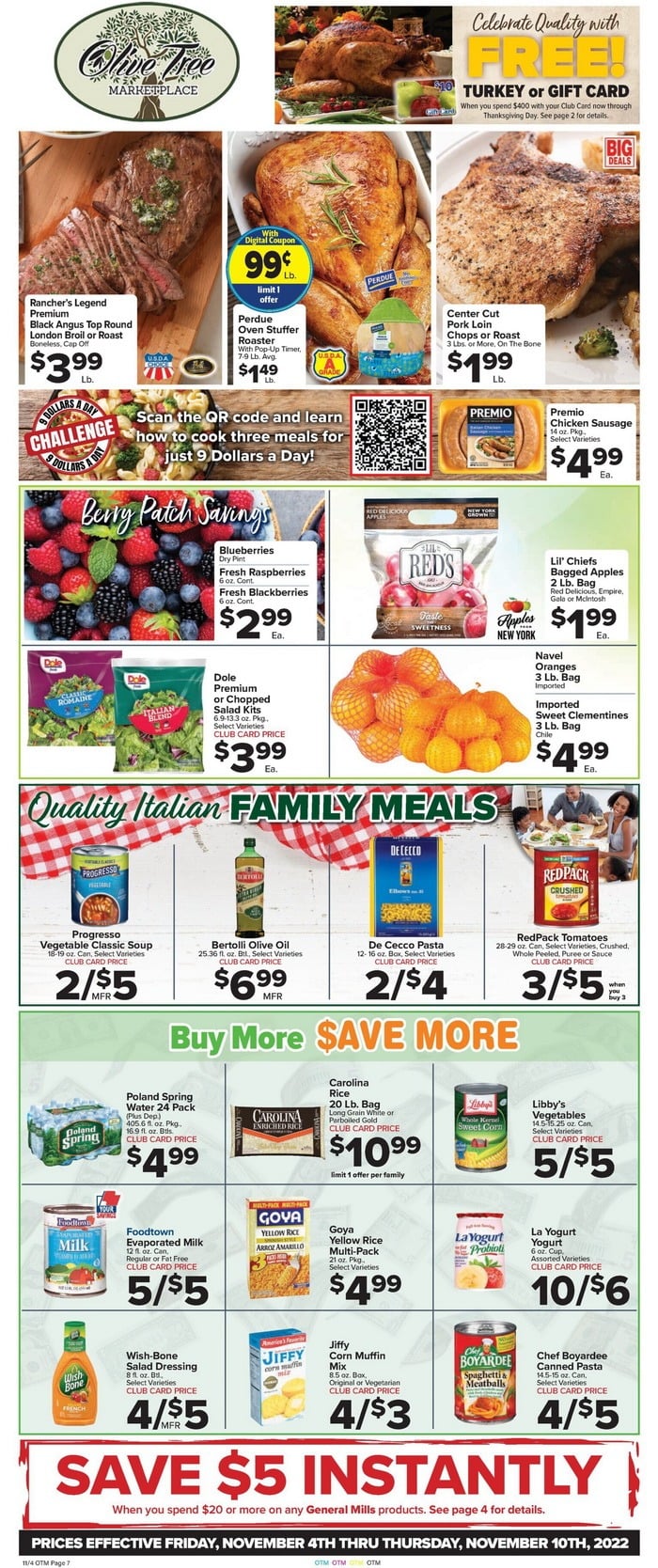 Foodtown Weekly Ad Nov 04 – Nov 10, 2022