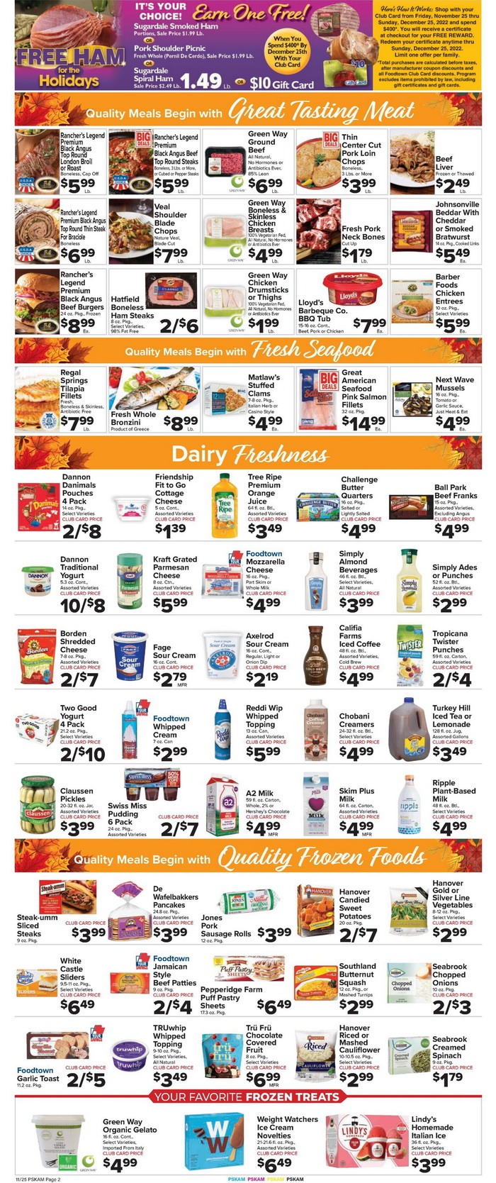 Foodtown Weekly Ad Nov 25 – Dec 01, 2022