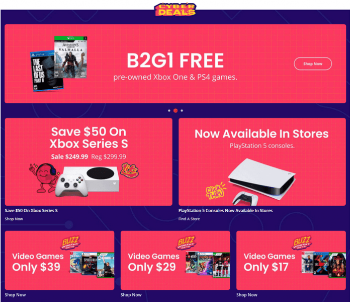 GameStop Cyber Week Promotion Ad