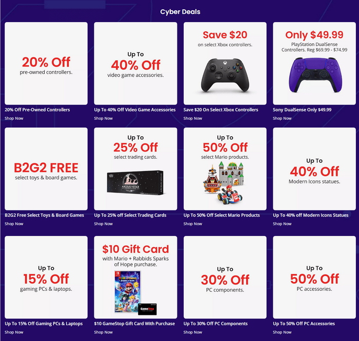 GameStop Cyber Week Promotion Ad
