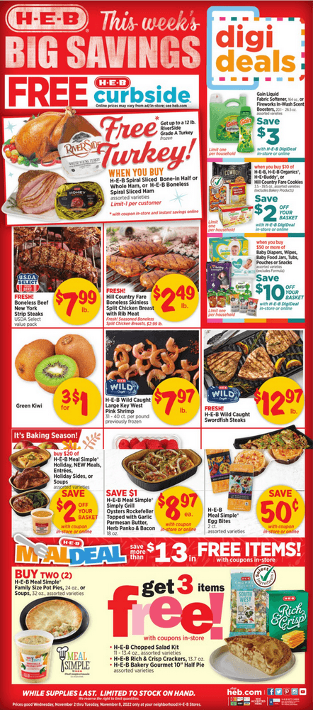 HEB Weekly Ad Nov 02 – Nov 08, 2022