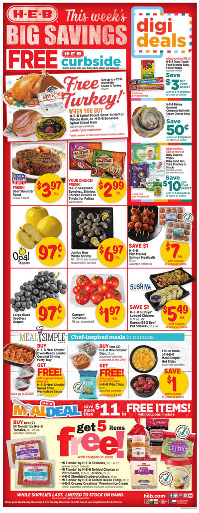 HEB Weekly Ad Nov 09 – Nov 15, 2022