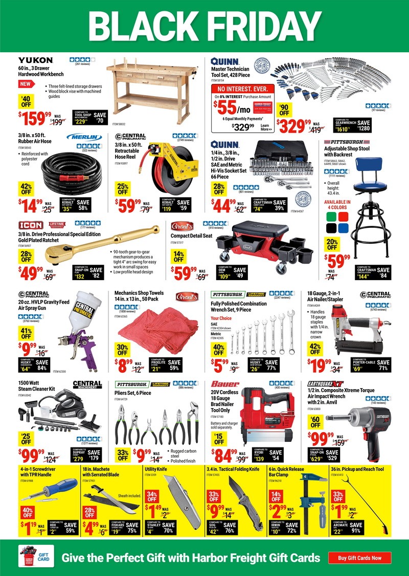 Harbor Freight Black Friday Ad Nov 21 – Nov 28, 2022