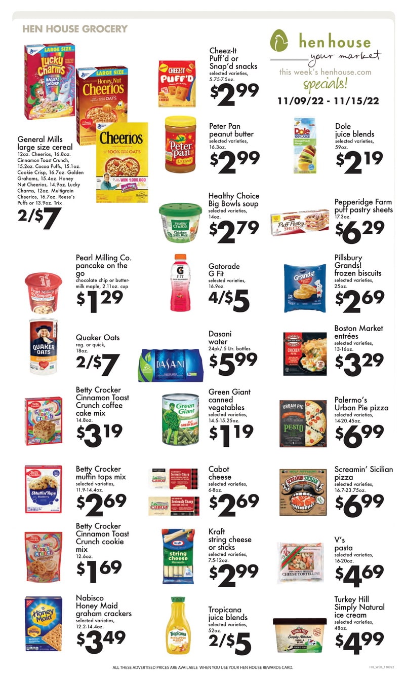 Hen House Weekly Ad Nov 09 – Nov 15, 2022
