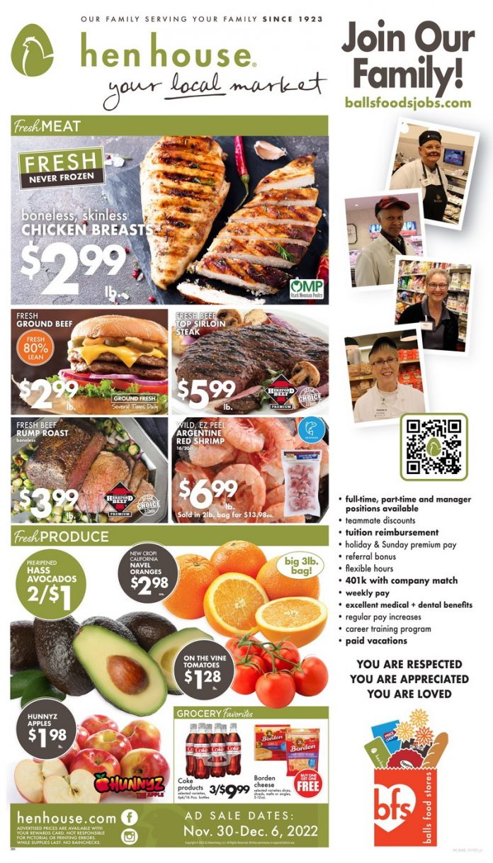 Hen House Weekly Ad Nov 30 – Dec 06, 2022