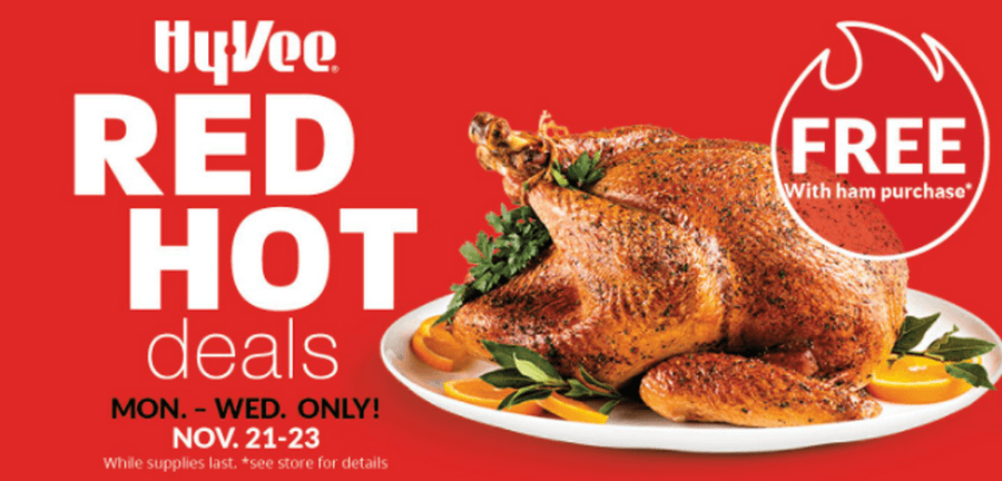 Hy-Vee Red Hot Deals Nov 21 – Nov 23, 2022