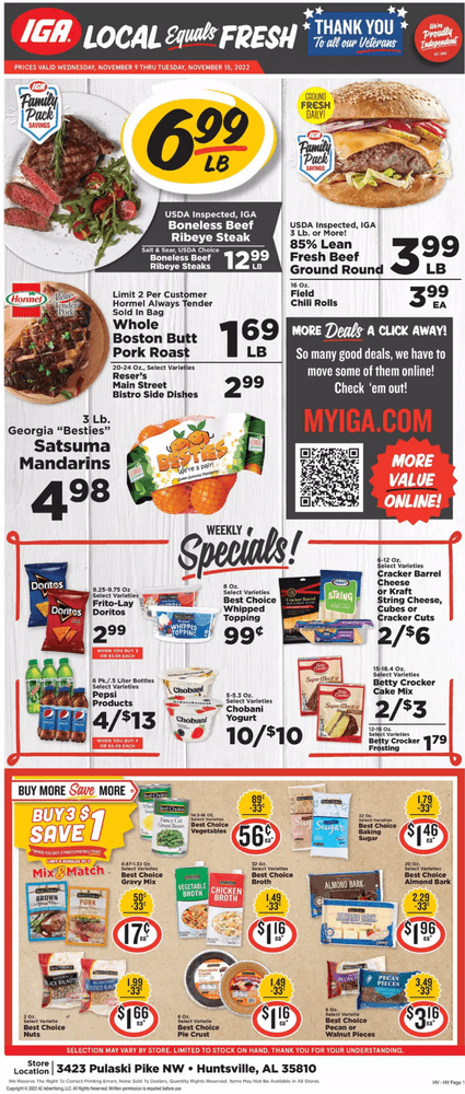 IGA Weekly Ad Nov 09 – Nov 15, 2022