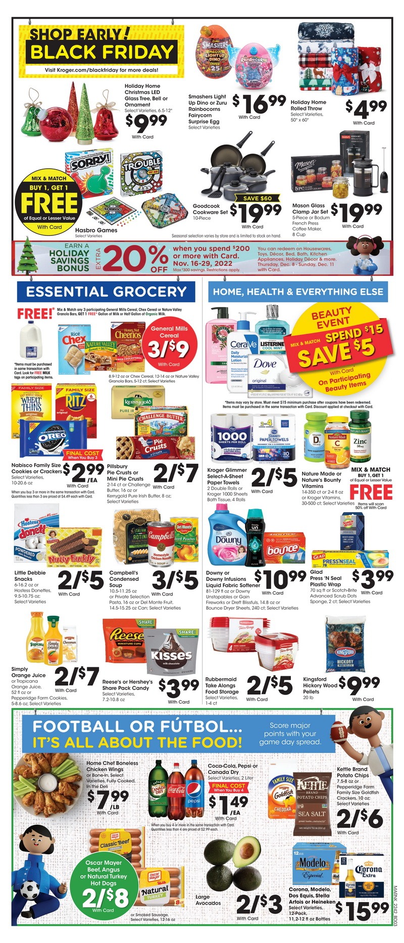 Kroger Weekly Ad Nov 16 – Nov 24, 2022 (Black Friday & Thanksgiving ...