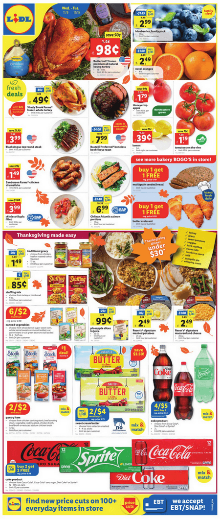 Lidl Weekly Ad Nov 09 – Nov 15, 2022 (Thanksgiving Promotion Included)
