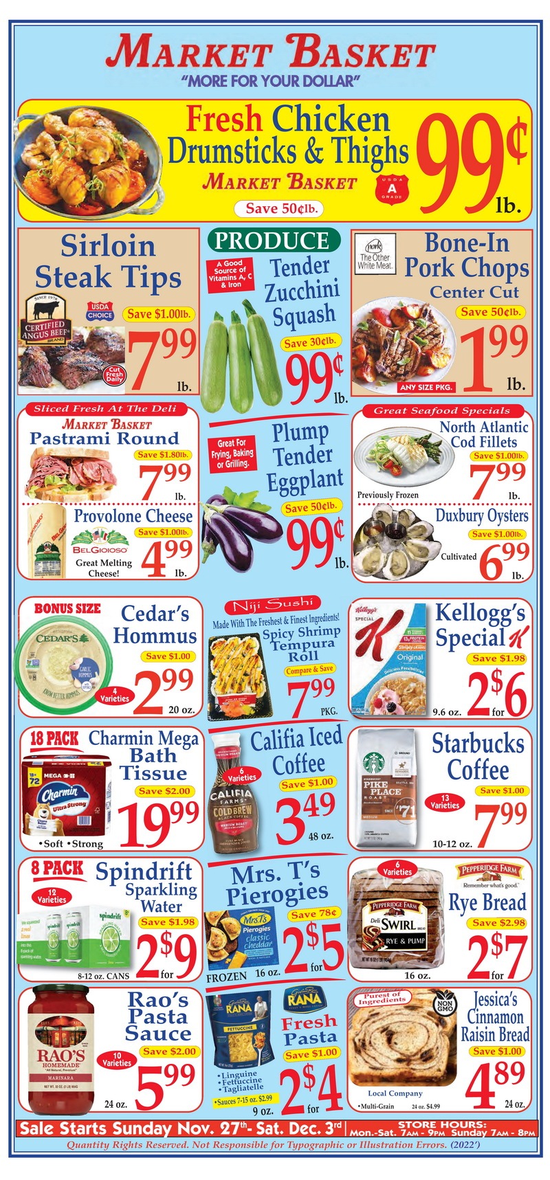 Market Basket Weekly Flyer Nov 27 – Dec 03, 2022