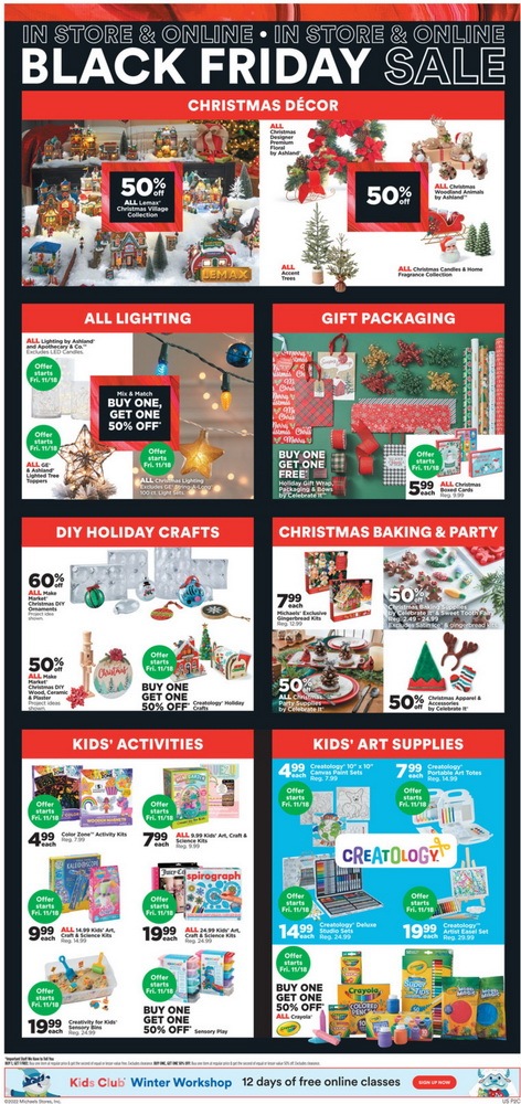Michaels Black Friday Sale Nov 23 – Nov 27, 2022