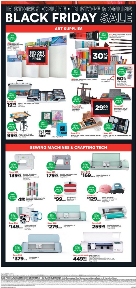 Michaels Black Friday Sale Nov 23 – Nov 27, 2022