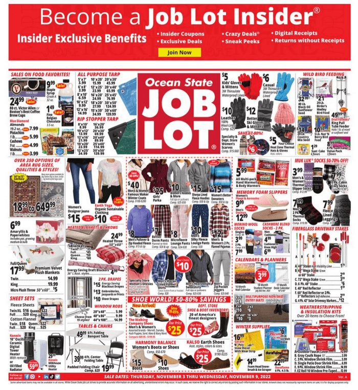 Ocean State Job Lot Weekly Ad Nov 03 – Nov 09, 2022