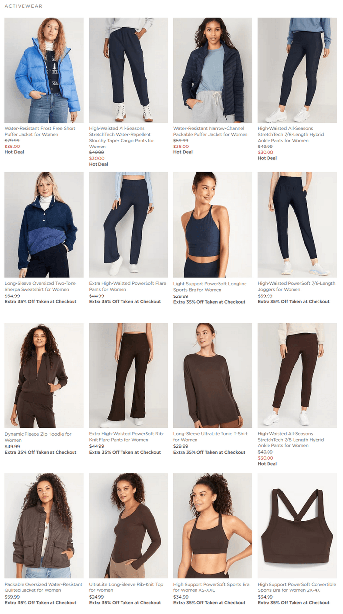 Old Navy Women's Black Friday Deals