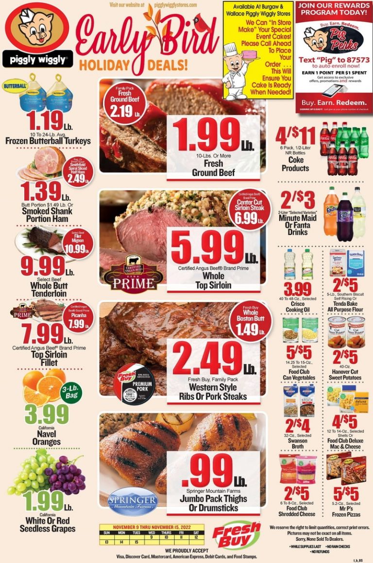 Piggly Wiggly Weekly Ad Nov 09 – Nov 15, 2022