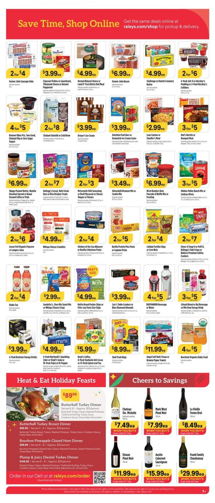 Raley's Supermarkets Weekly Ad Nov 02 – Nov 08, 2022
