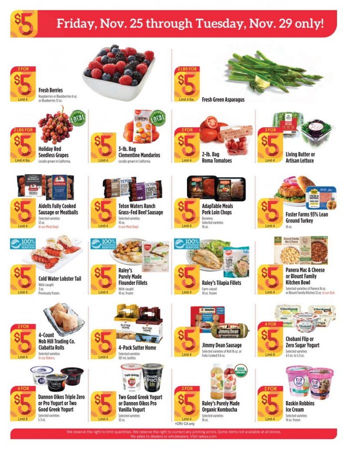 Raley's Supermarkets Weekly Ad Nov 25 – Nov 29, 2022