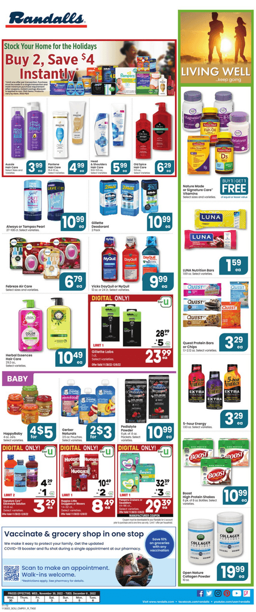 Randalls Weekly Ad Nov 30 – Dec 06, 2022