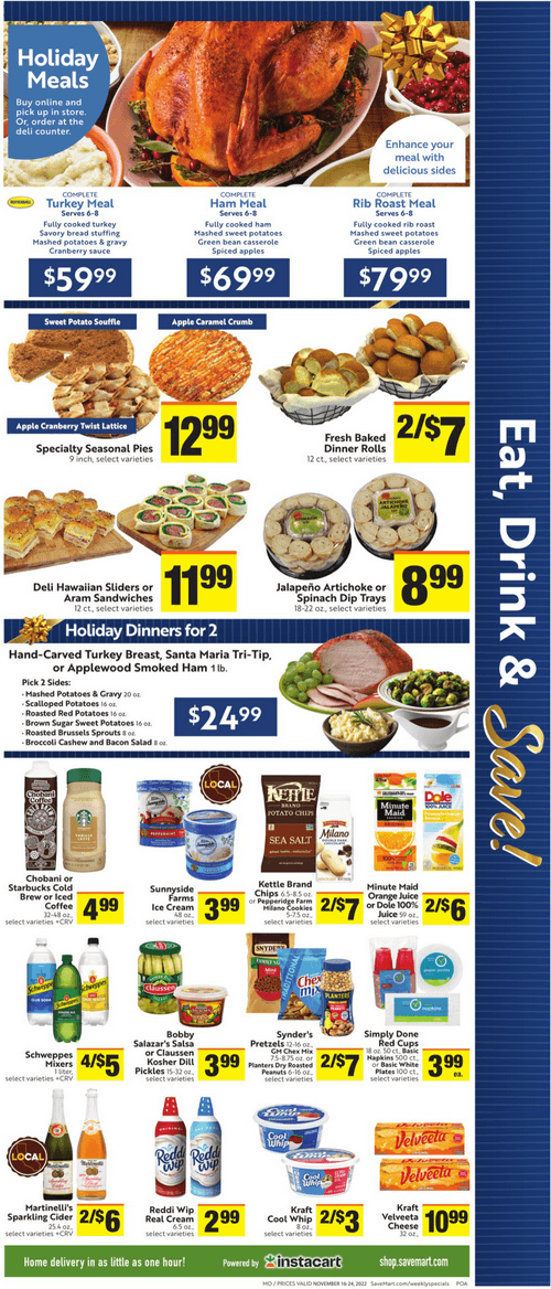 Save Mart Supermarkets Weekly Ad Nov 16 – Nov 24, 2022 (Thanksgiving ...