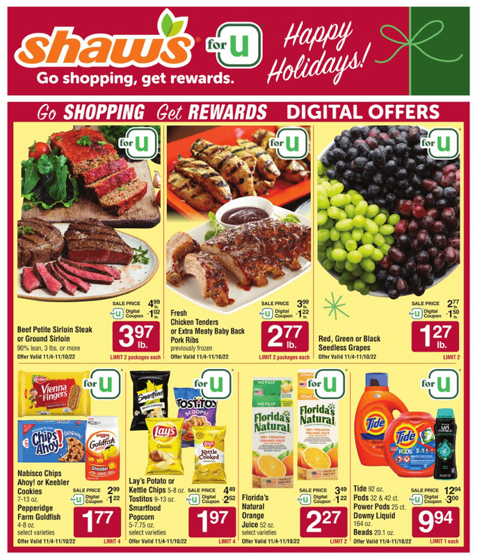 Shaw's Weekly Ad Nov 04 – Nov 10, 2022