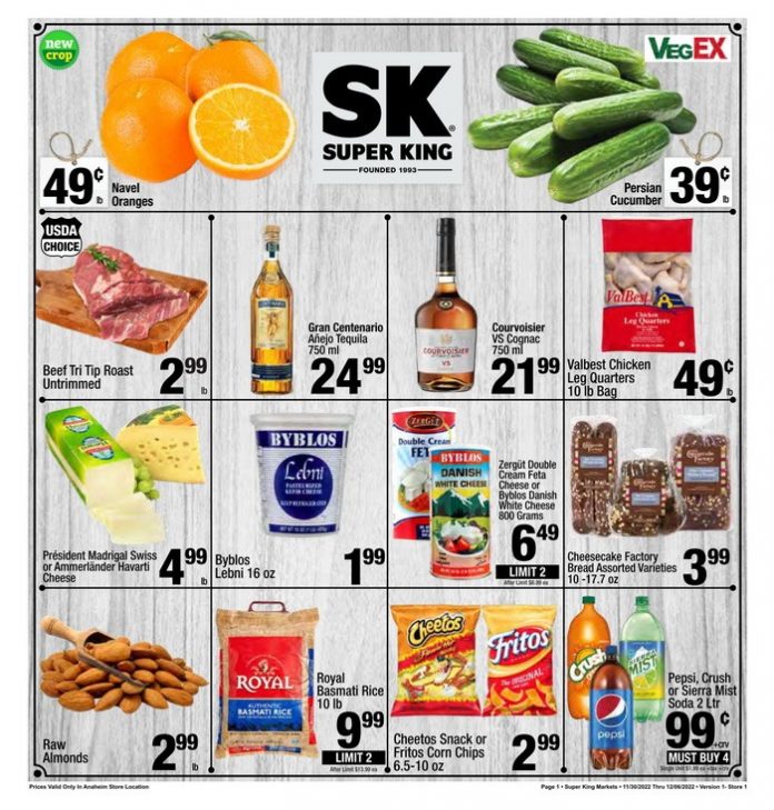 Super King Weekly Ad Nov 30 – Dec 06, 2022