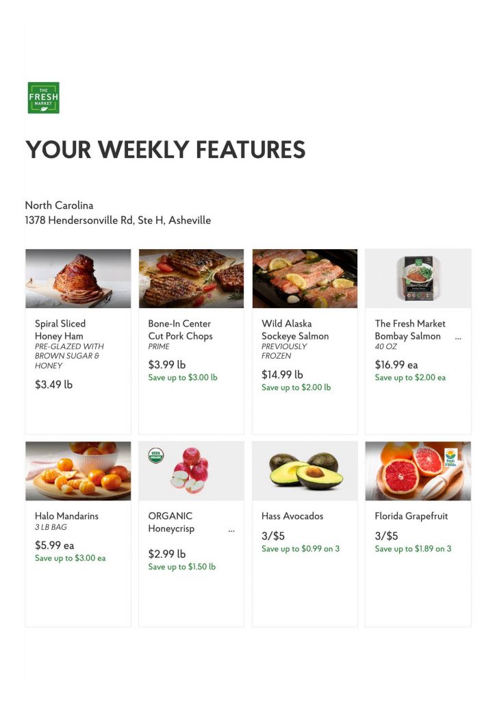 The Fresh Market Weekly Ad Nov 25 – Nov 29, 2022