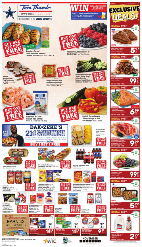 Tom Thumb Weekly Ad Nov 02 – Nov 08, 2022