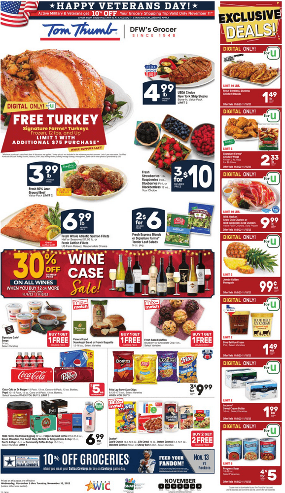 Tom Thumb Weekly Ad Nov 09 – Nov 15, 2022