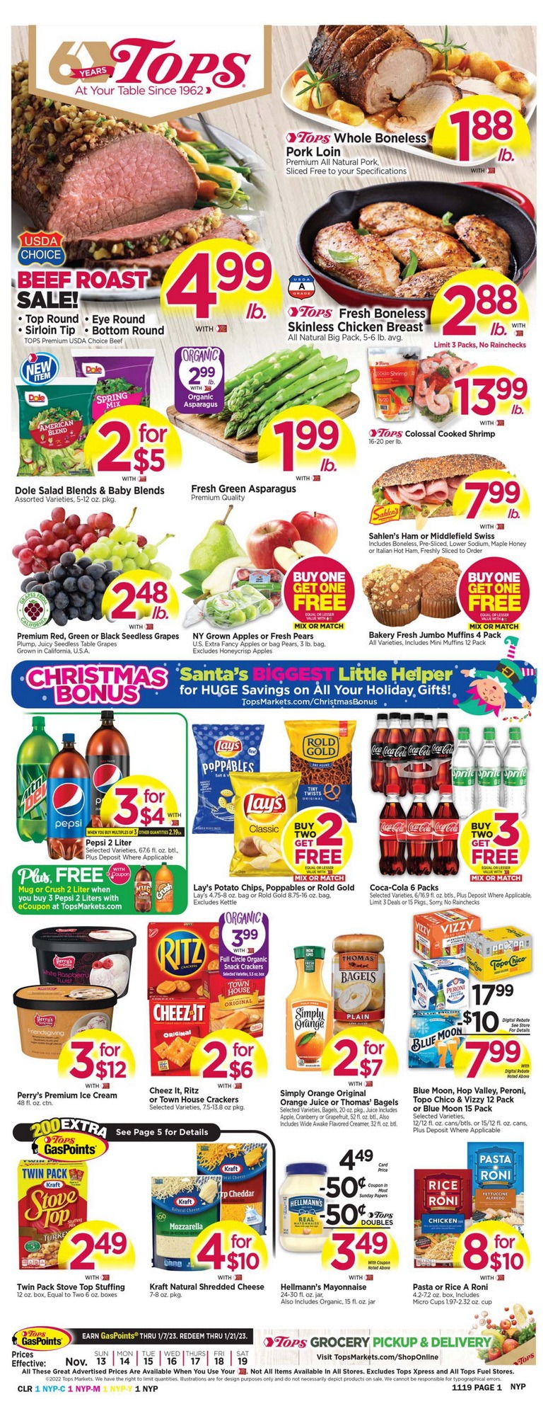 Tops Weekly Ad Nov 13– Nov 19, 2022