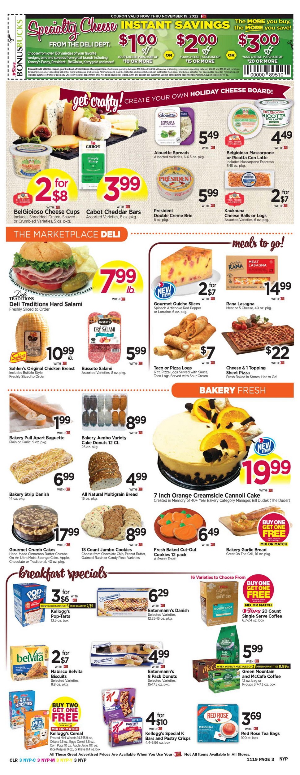 Tops Weekly Ad Nov 13– Nov 19, 2022