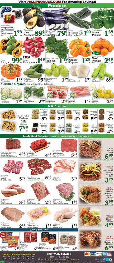 Valli Produce Weekly Ad Nov 30 – Dec 06, 2022