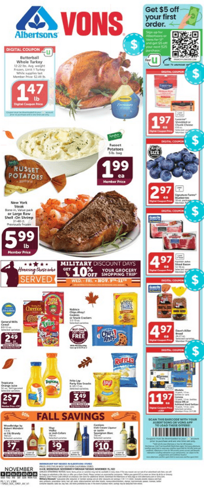 Vons Weekly Ad Nov 09 – Nov 15, 2022