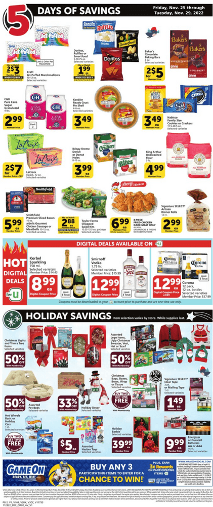 Vons Weekly Flyer Nov 25 – Nov 29, 2022 (Black Friday Promotion Included)