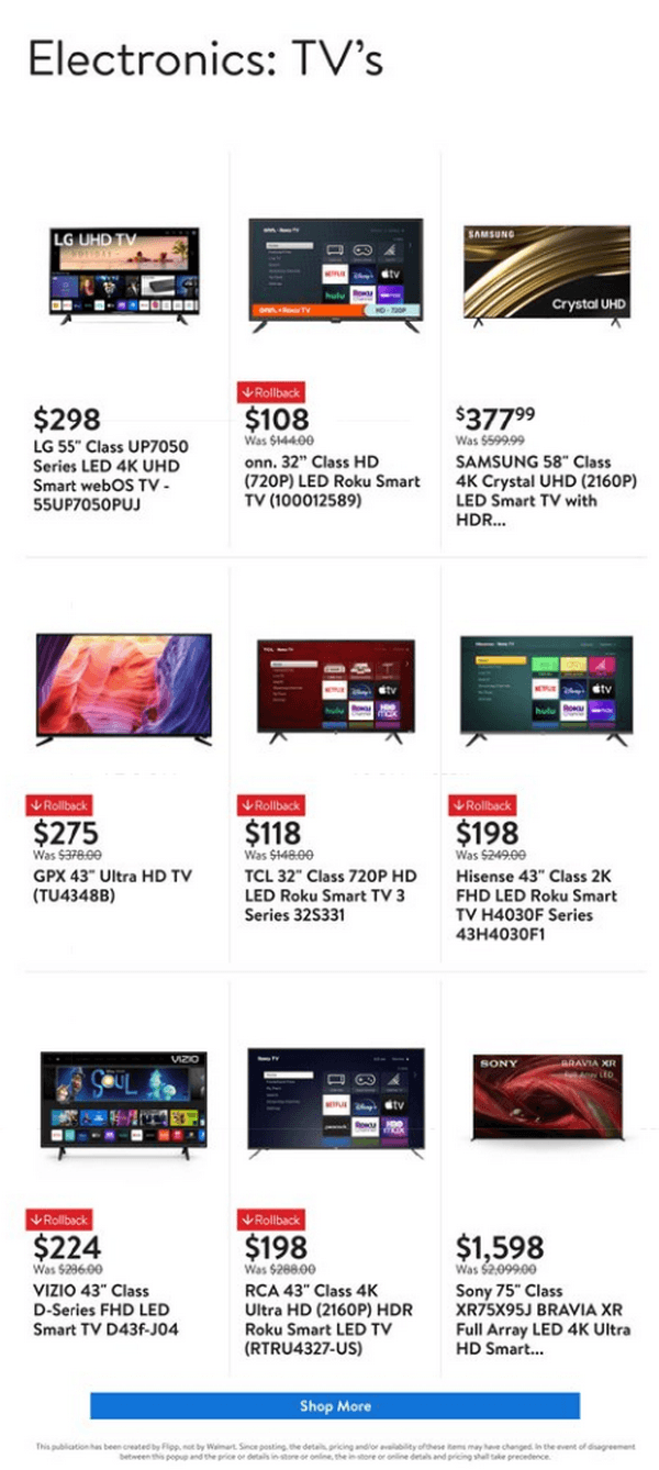 Walmart Black Friday Ad Nov 22 – Nov 25, 2022