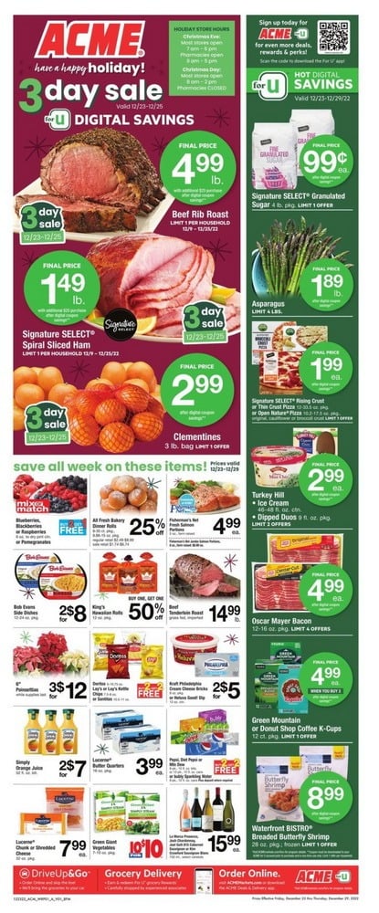 ACME Weekly Flyer Dec 23 – Dec 29, 2022