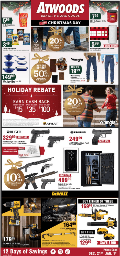 Atwoods Weekly Ad Dec 21, 2022 – Jan 01, 2023 (Christmas Sale Included)