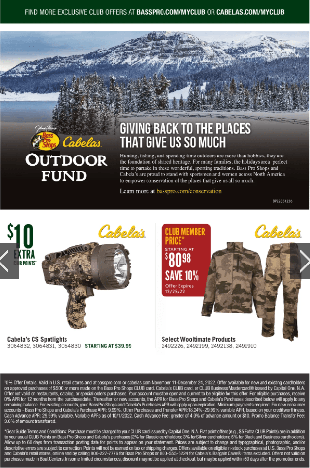 Bass Pro Shops December Gear Guide Dec 01 – Dec 31, 2022