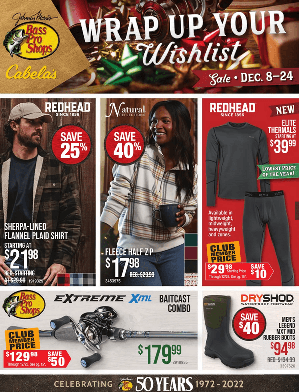 Bass Pro Shops Holiday Ad Dec 08 – Dec 24, 2022