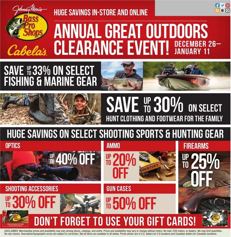 Bass Pro Shops Weekly Ad Dec 26, 2022 – Jan 11, 2023