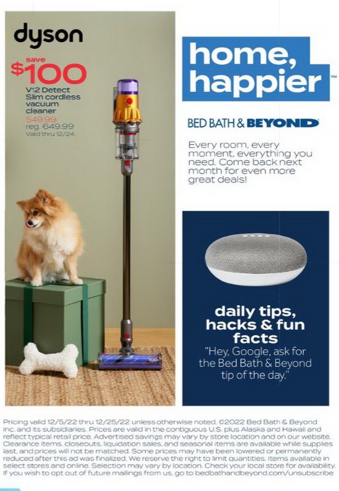 Bed Bath & Beyond Ad Dec 05 – Dec 25, 2022