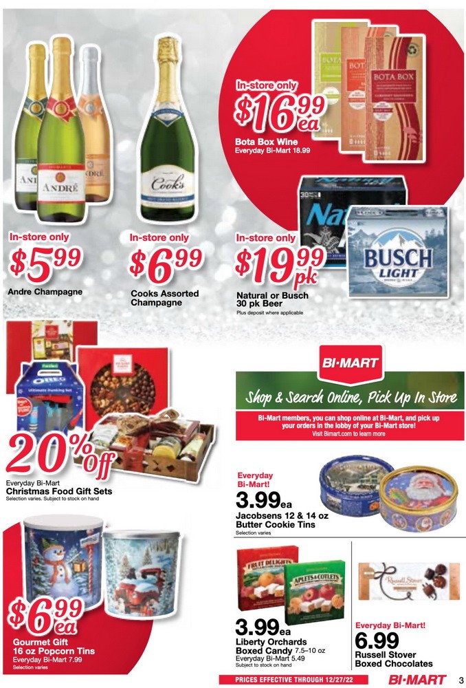 Bi-Mart Holiday Ad Dec 12 – Dec 27, 2022