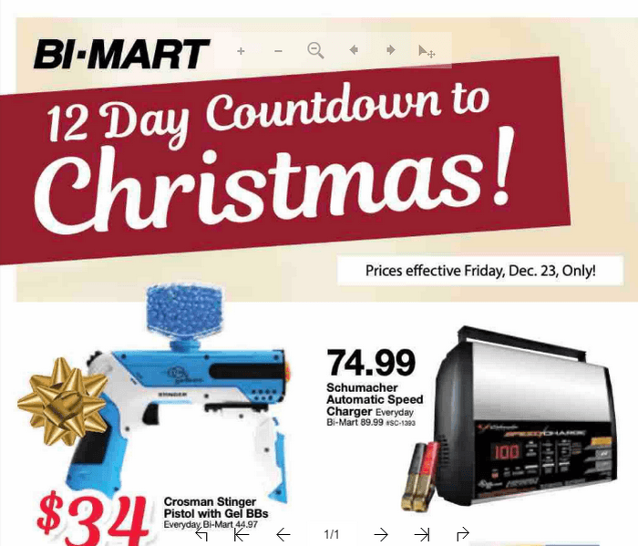 Bi Mart 12-Day Count Down to Christmas Ad Dec 23, 2022