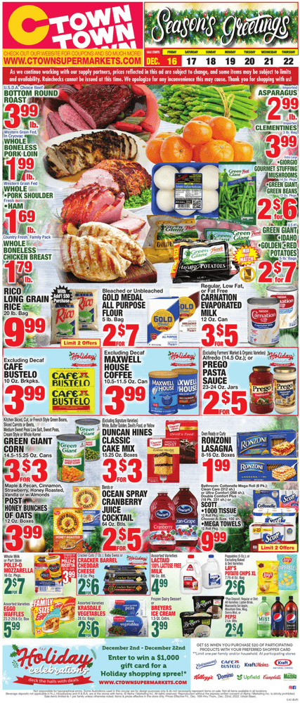 C-Town Weekly Flyer Dec 16 – Dec 22, 2022