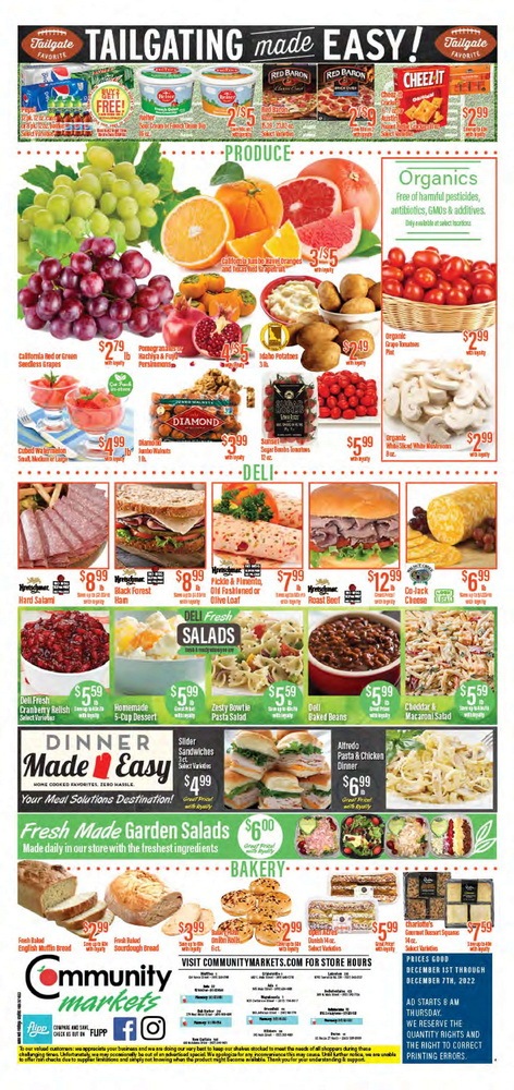 Community Markets Weekly Ad Dec 01 – Dec 07, 2022