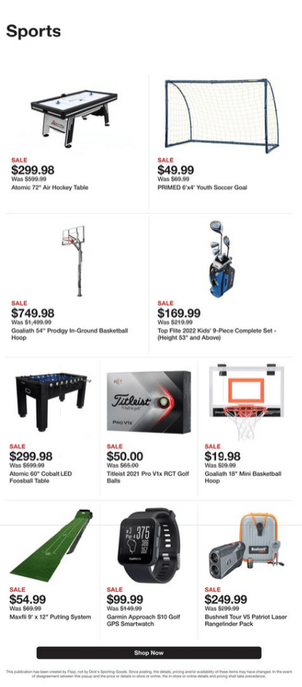 Dick's Sporting Goods Weekly Ad Dec 21 – Dec 27, 2022