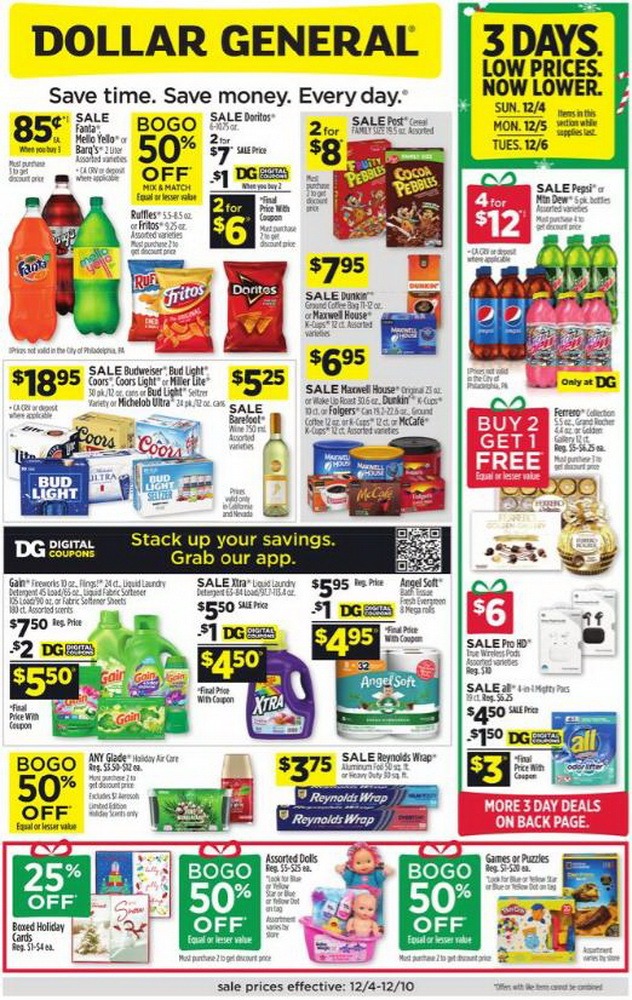 Dollar General Weekly Ad Dec 04 – Dec 10, 2022